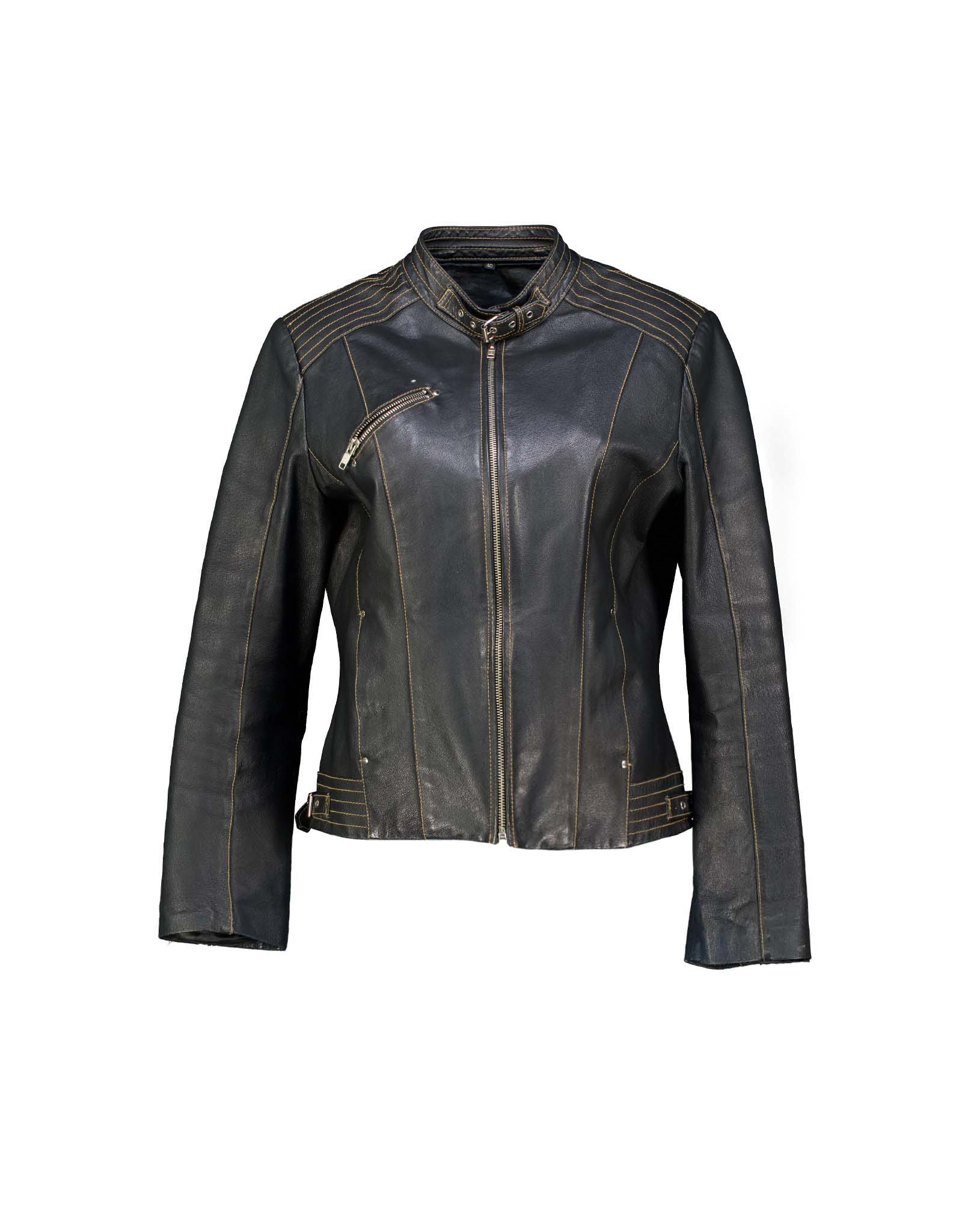 Vintage women's real leather jacket