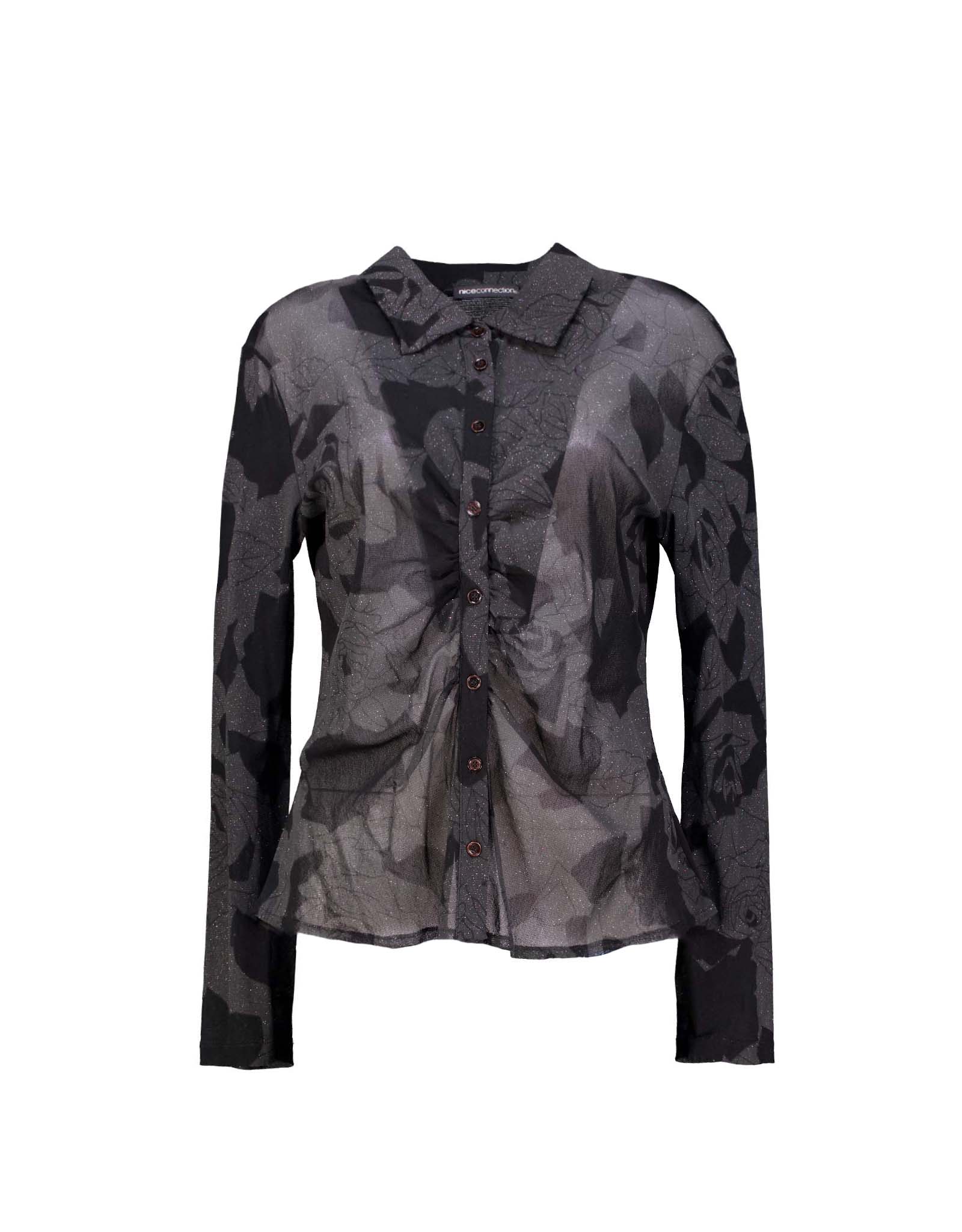 Nice Connection vintage women's black blouse