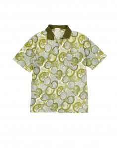 Stage Line vintage men's 90's green print cotton top