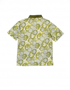 Stage Line vintage men's 90's green print cotton top