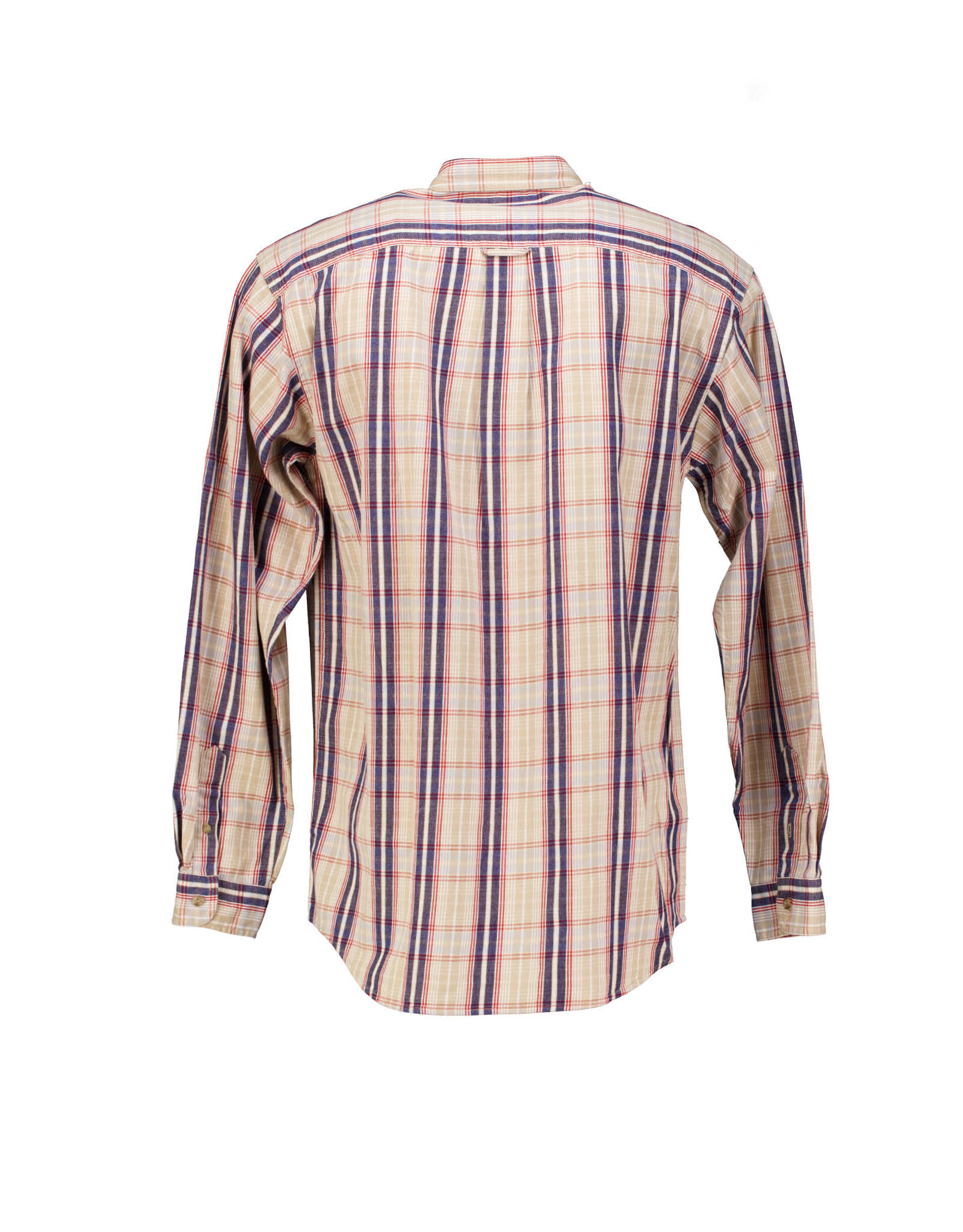 Carli Gry vintage men's 90's brown checkered cotton shirt