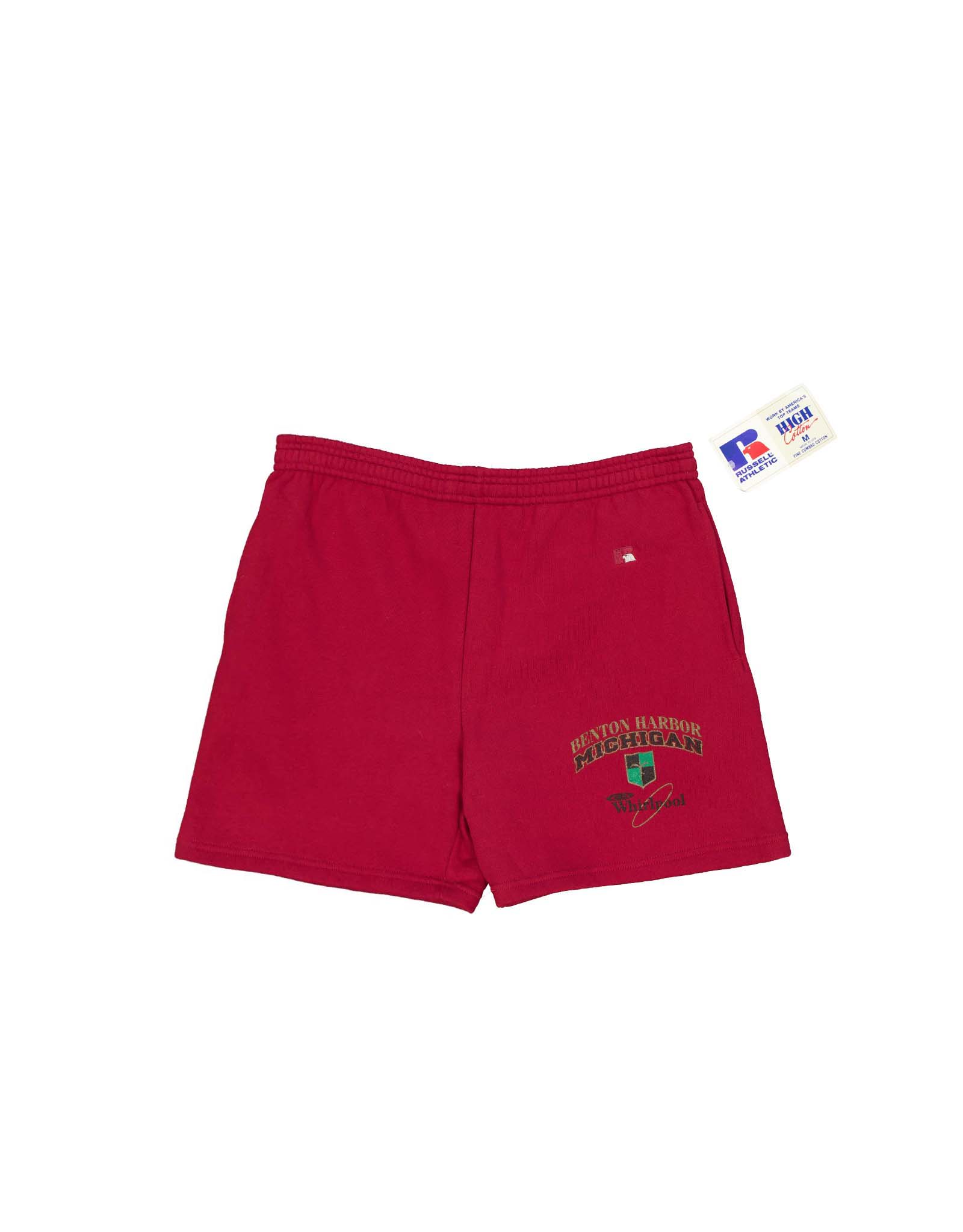 Russell vintage men's 90's bordeaux athleisure shorts