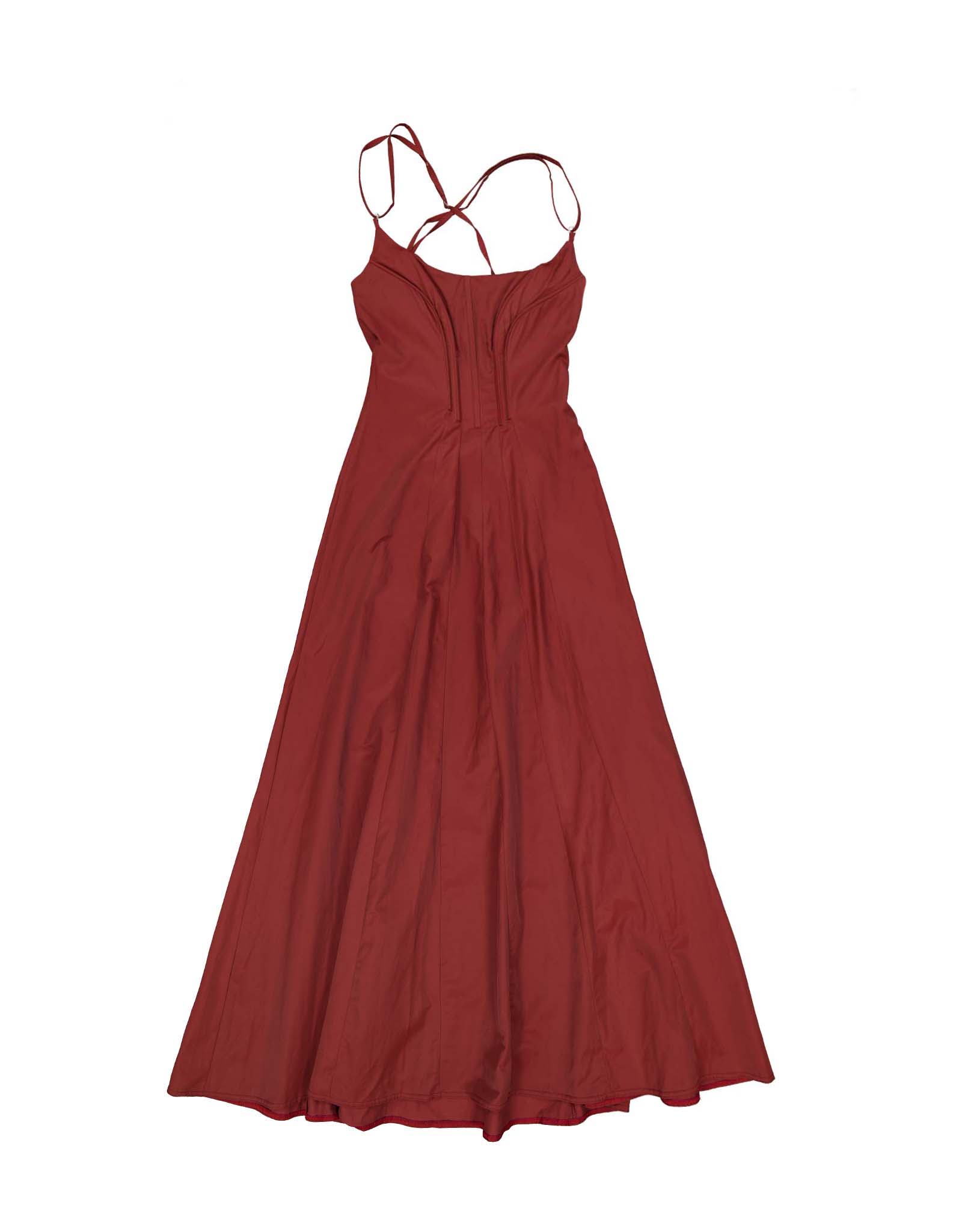 Des Filles a la Vanille vintage women's 00's bordeaux dress